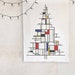 Christmas Tree, Piet Mondrian, Wall Art, 100% Linen, Christmas ...