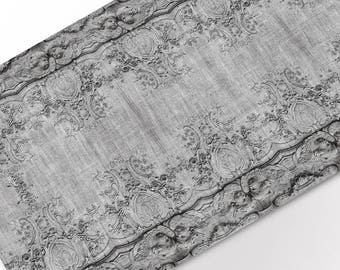 Grey table runner | Etsy