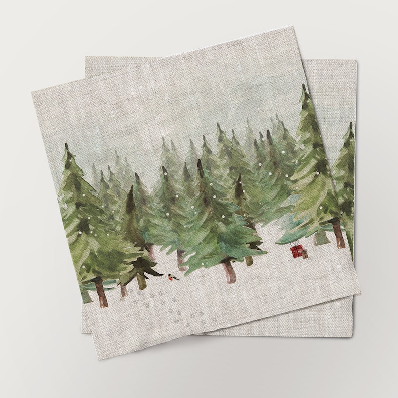NEW Napkins Set Holiday Dinner Beige Edition Linen Napkins - Etsy