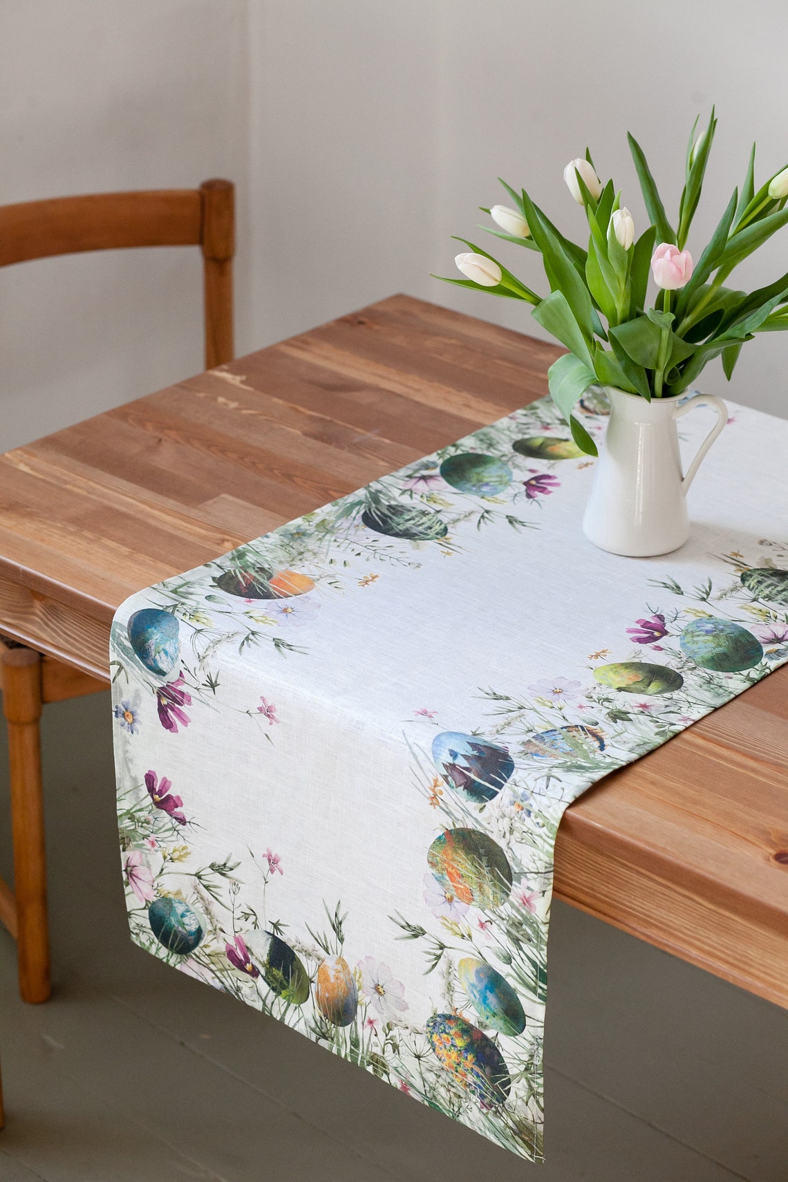 Easter Decor Claude Monet Easter Table Runner Easter Eggs - Etsy