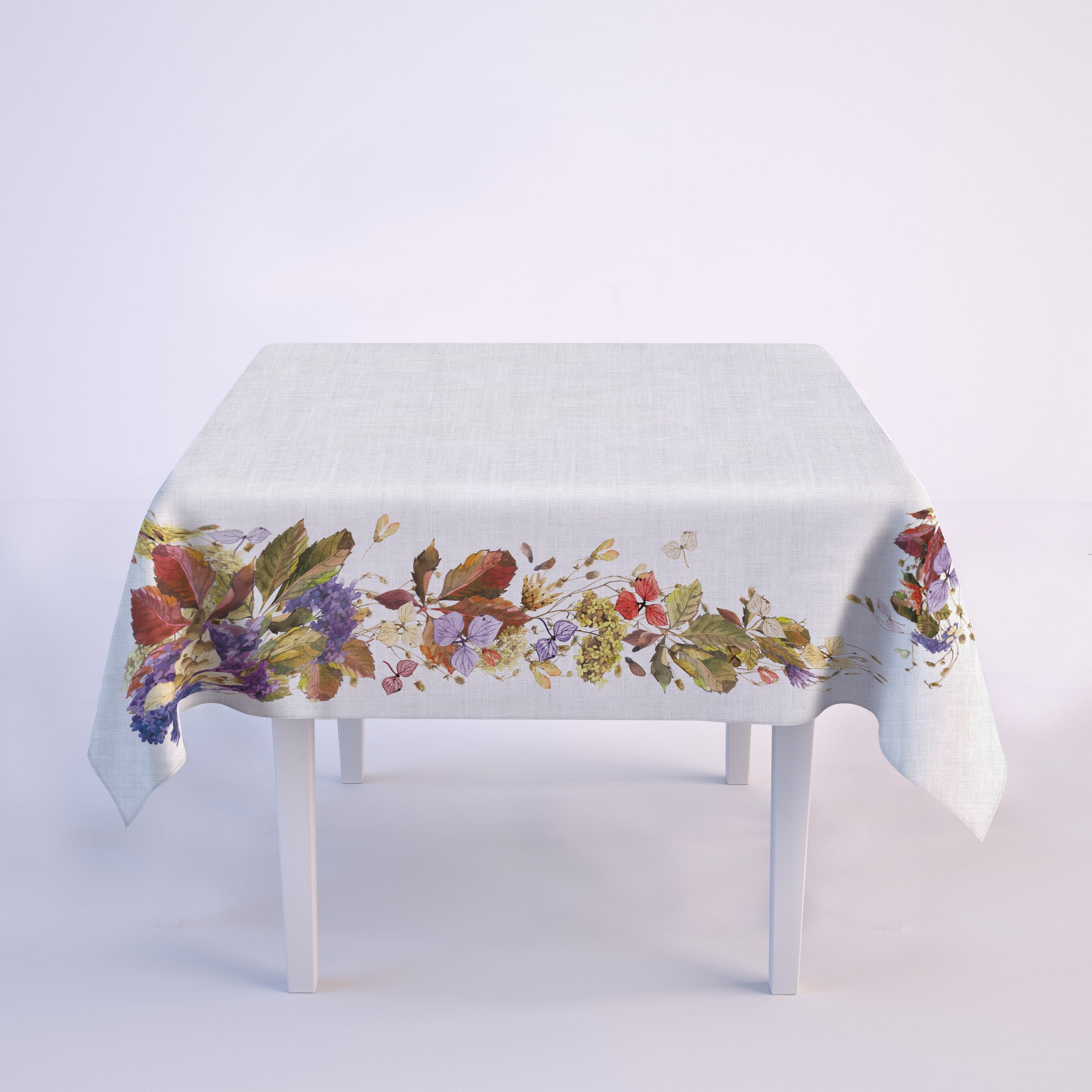 Linen tablecloth, Lovely autumn, Table topper, farmhouse decor ...