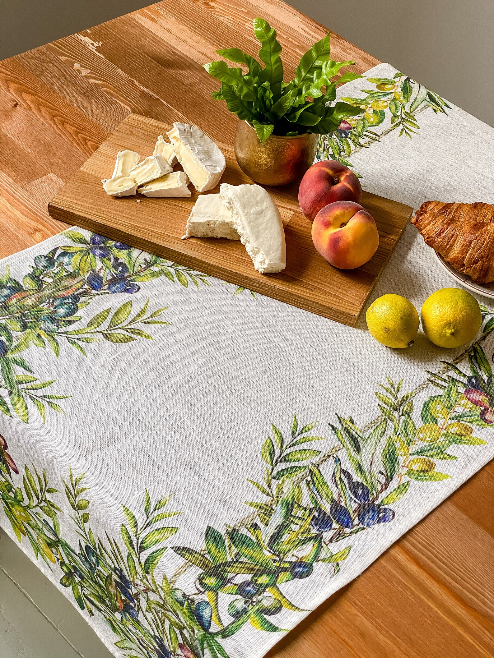 Table Runner, Olives, Housewarming Gift, Easter Table Runner ...