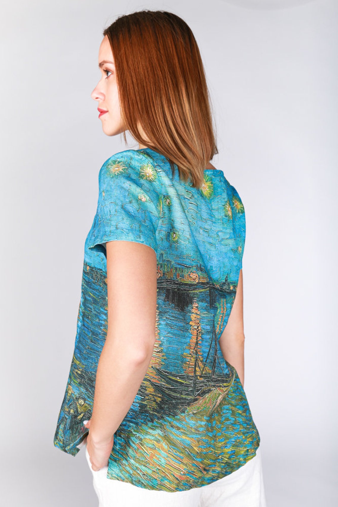 Women's Blouse Vincent Van Gogh Starry Night Breathable - Etsy
