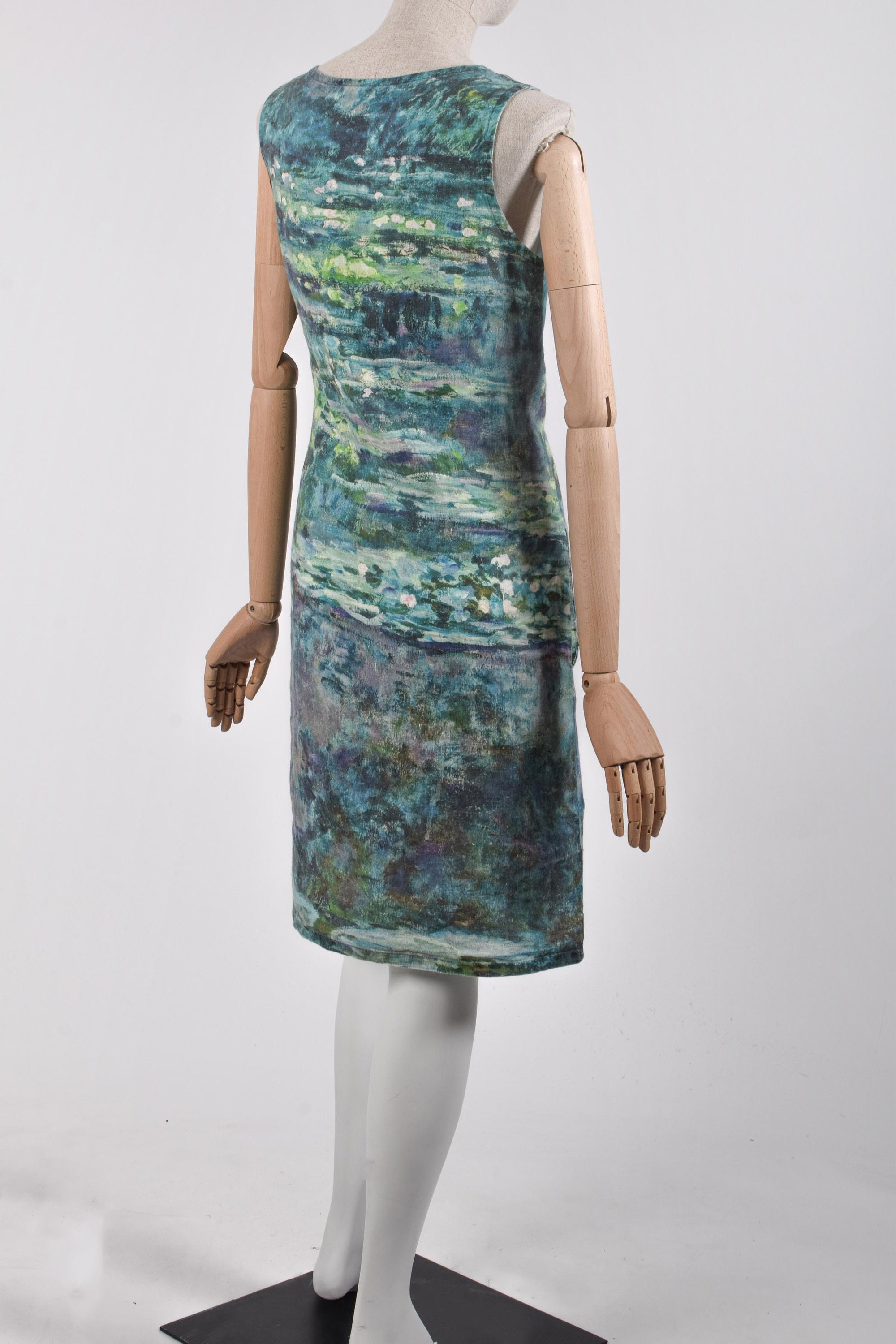 Linen dress, Claude Monet, Water Lilies, Linen women dress, Claude ...