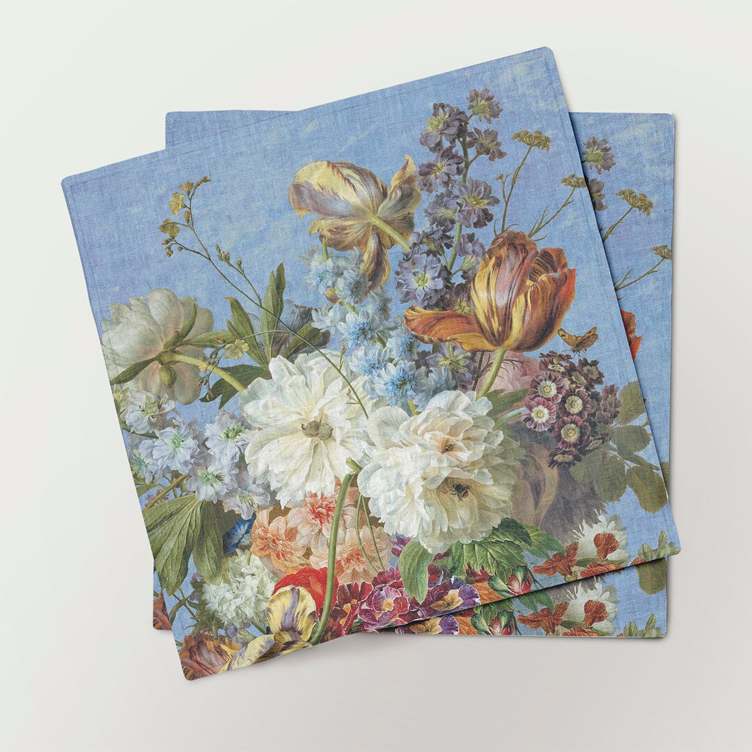 Linen Napkins Gerard Van Spaendonck Still Life Floral - Etsy