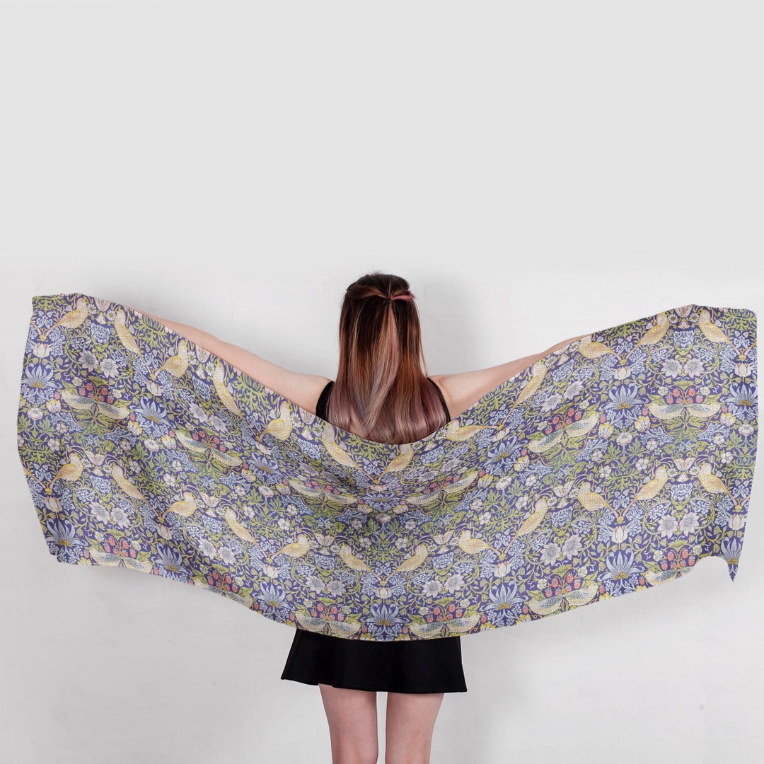Linen Scarf William Morris Strawberry Thief, 100% Linen - Etsy