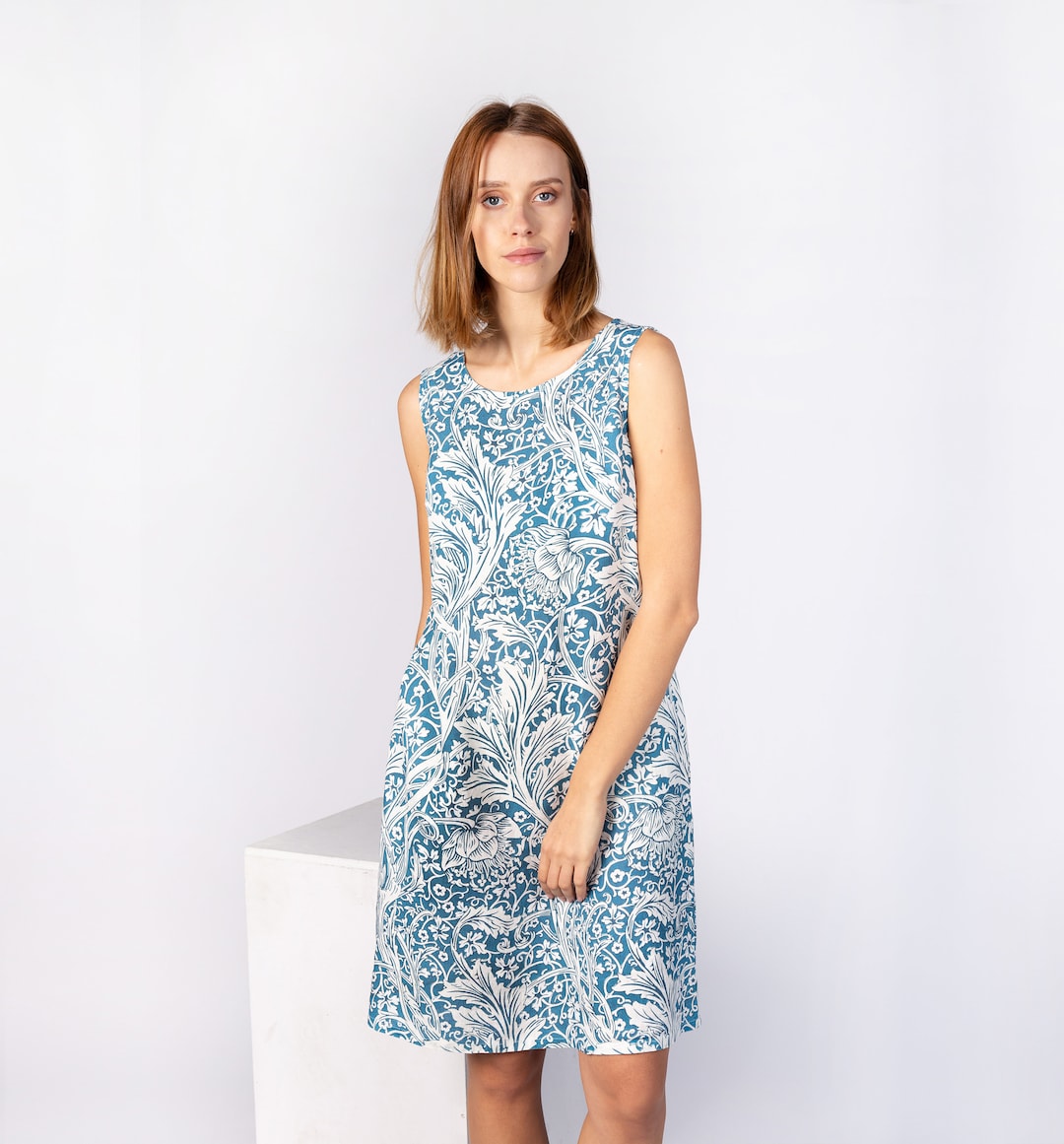 Tunic Dress, Sidewall Arcadia, William Morris, Summer Dress, Floral ...