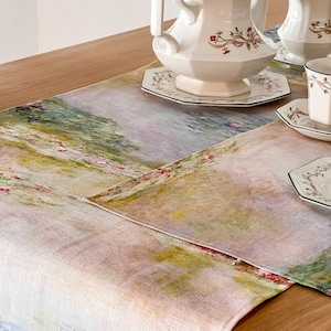 Claude Monet's 'the Water Lilies' Linen Table Runner, Art-inspired ...