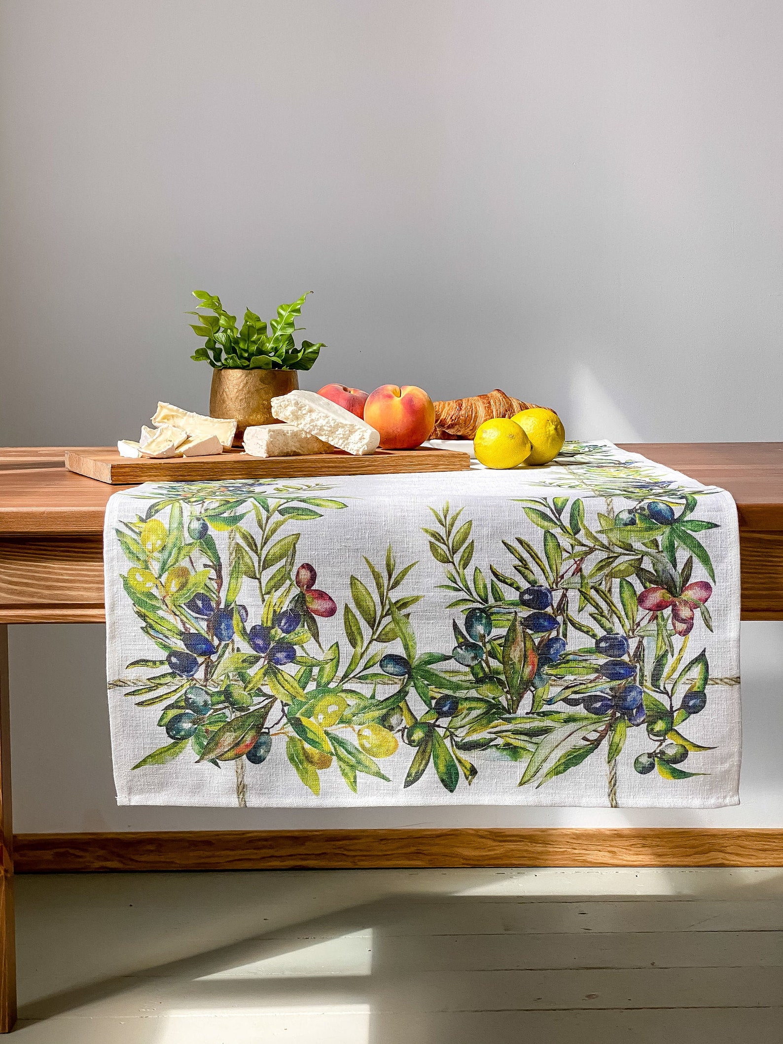 Table Runner, Olives, Housewarming Gift, Easter Table Runner ...