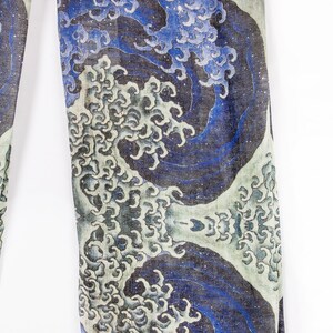 Scarf, Hokusai, Feminine Wave, Linen Scarf, Blanket Scarf, Linen Shawl ...