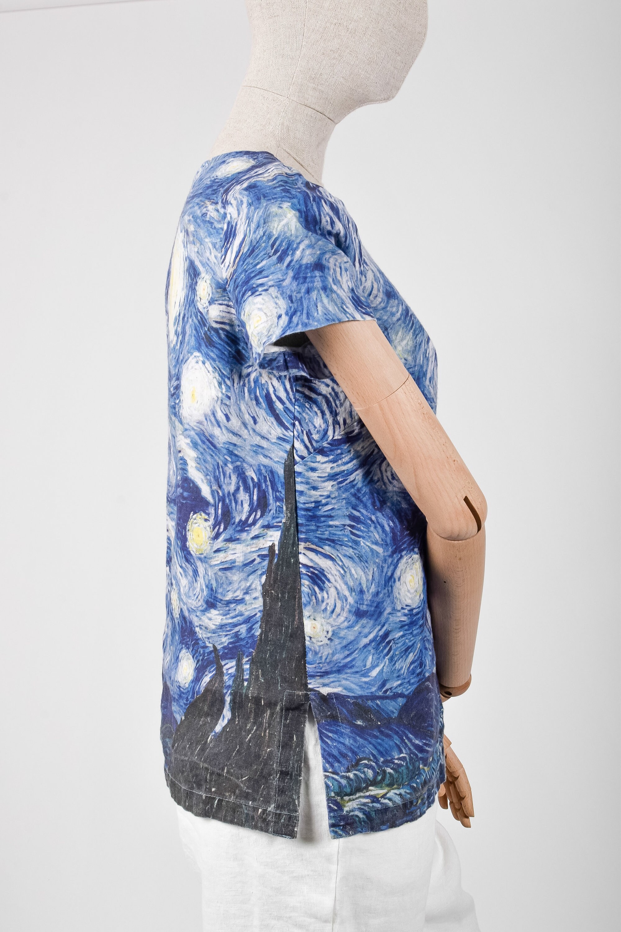 Starry Night Vincent Van Gogh Linen Top Linen Women Shirt | Etsy