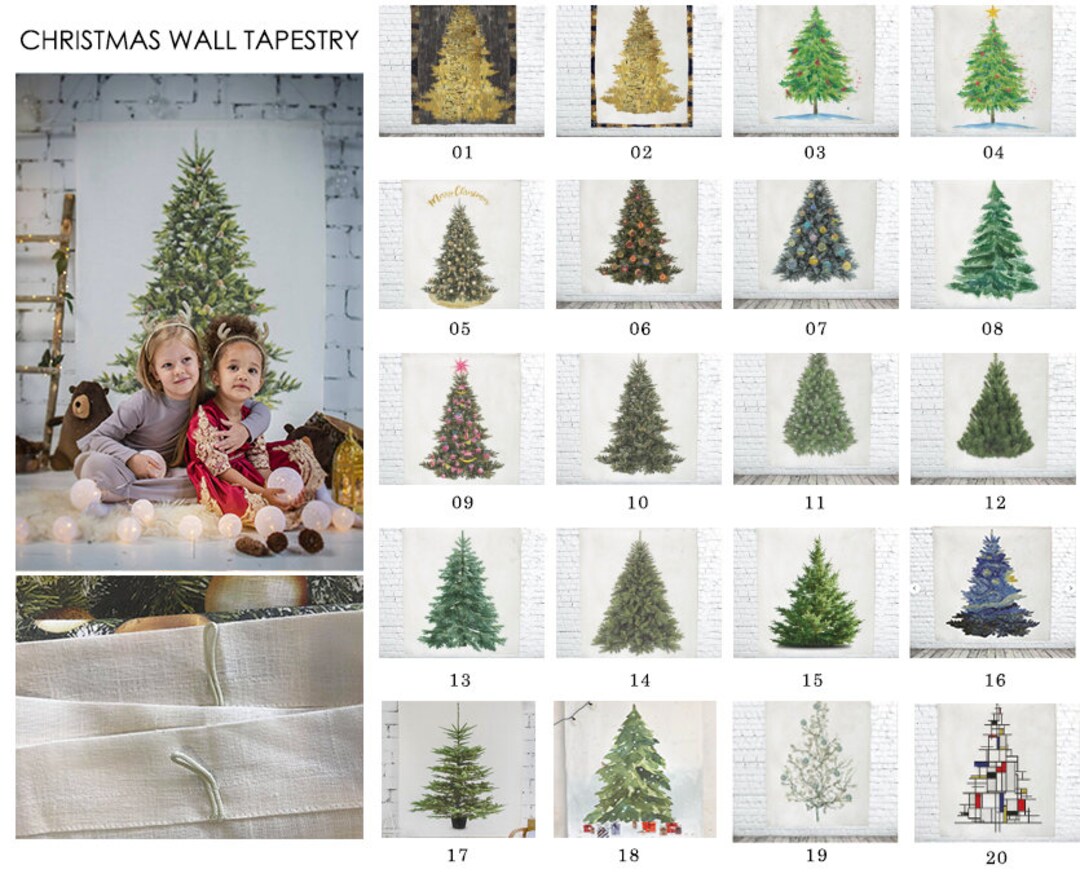 Christmas Tree, Tapestry, Tree Decor, Christmas Decor, Holiday Tapestry ...