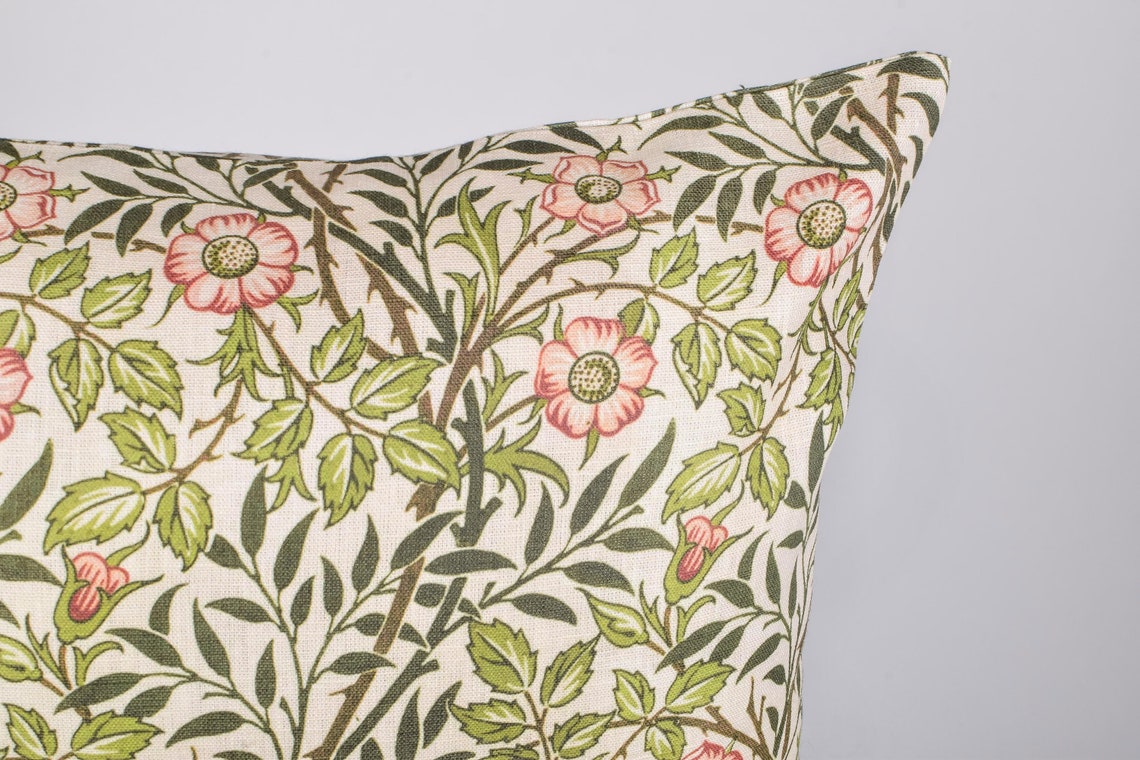 Cushion Cover, Sweet Briar, William Morris, Cushion for Sofa, Linen ...