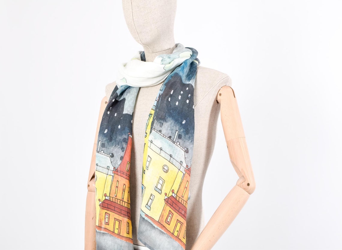 Scarf Linen Scarf Blanket Scarf Gift for Women Boho - Etsy