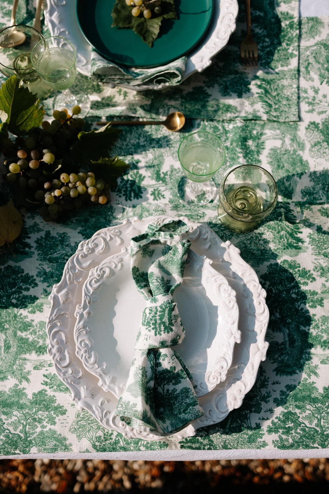 Forest Serenity Linen Napkins Set, Dinner Napkins - Etsy UK