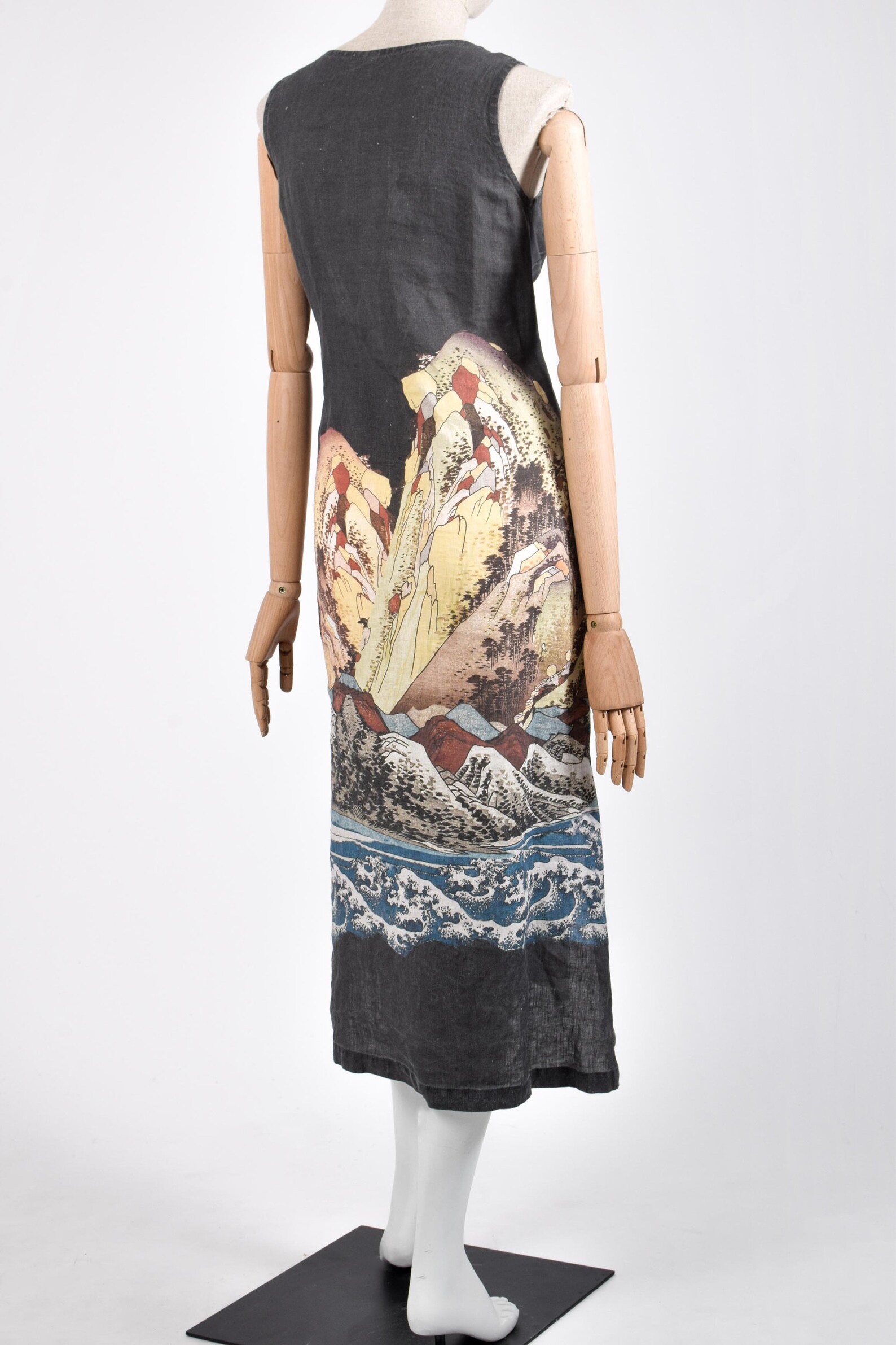 Long Linen Dress Japan Style Dress Asymmetrical Dress - Etsy