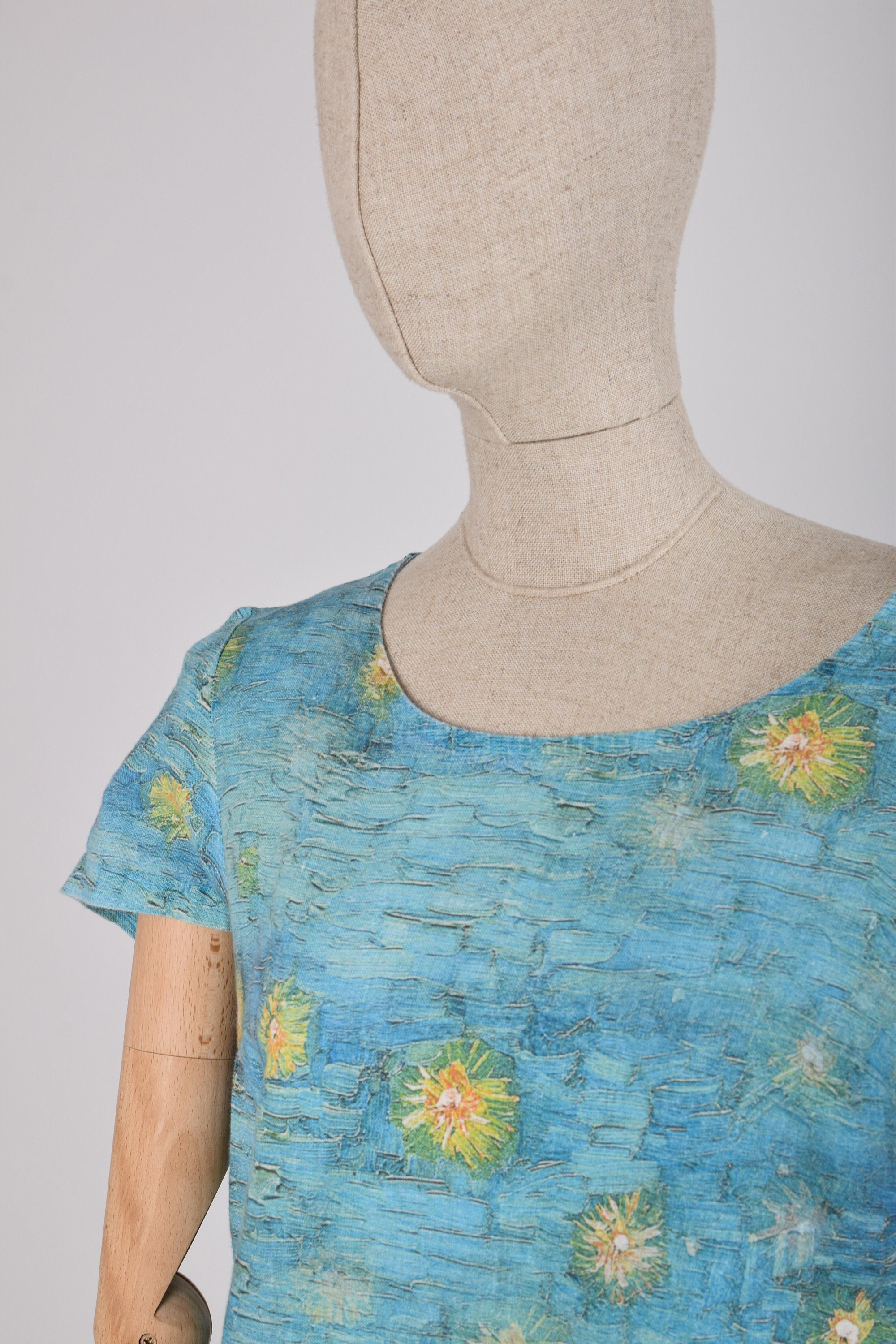 Long linen women dress, Vincent van Gogh, Starry Night, tunic dress ...