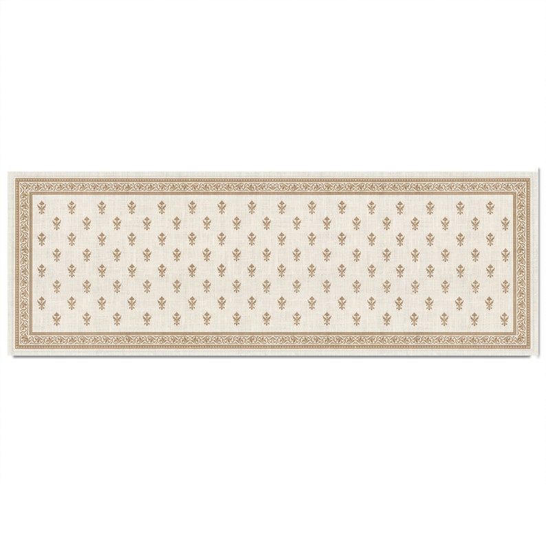 Table Runner Luxe Antique Pattern Linen Table Runner Light - Etsy