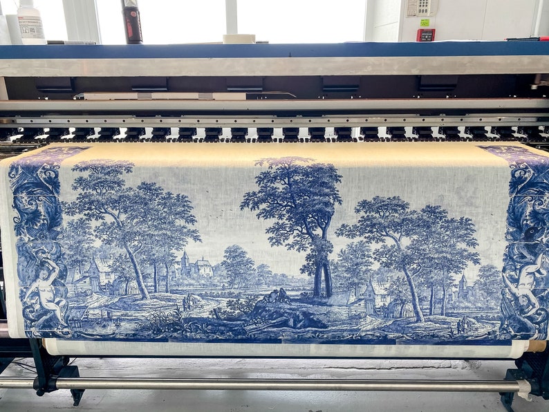 Linen Tablecloth, Frederik Van Frytom River Landscape Print, Oeko-tex ...