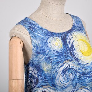 Starry Night Vincent van Gogh Linen dress Linen tunic 100% | Etsy