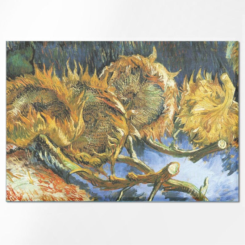 Juego de manteles individuales de lino con girasoles de Van Gogh - Etsy ...