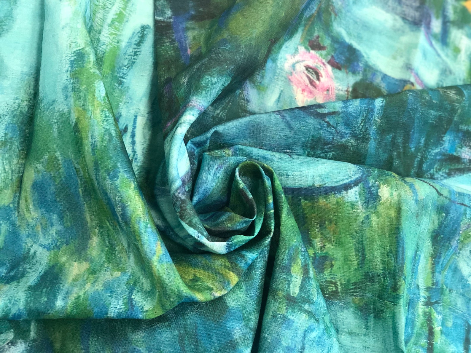 Claude Monet Linen Fabric Fabric by Yard Fabric by Meters - Etsy Canada