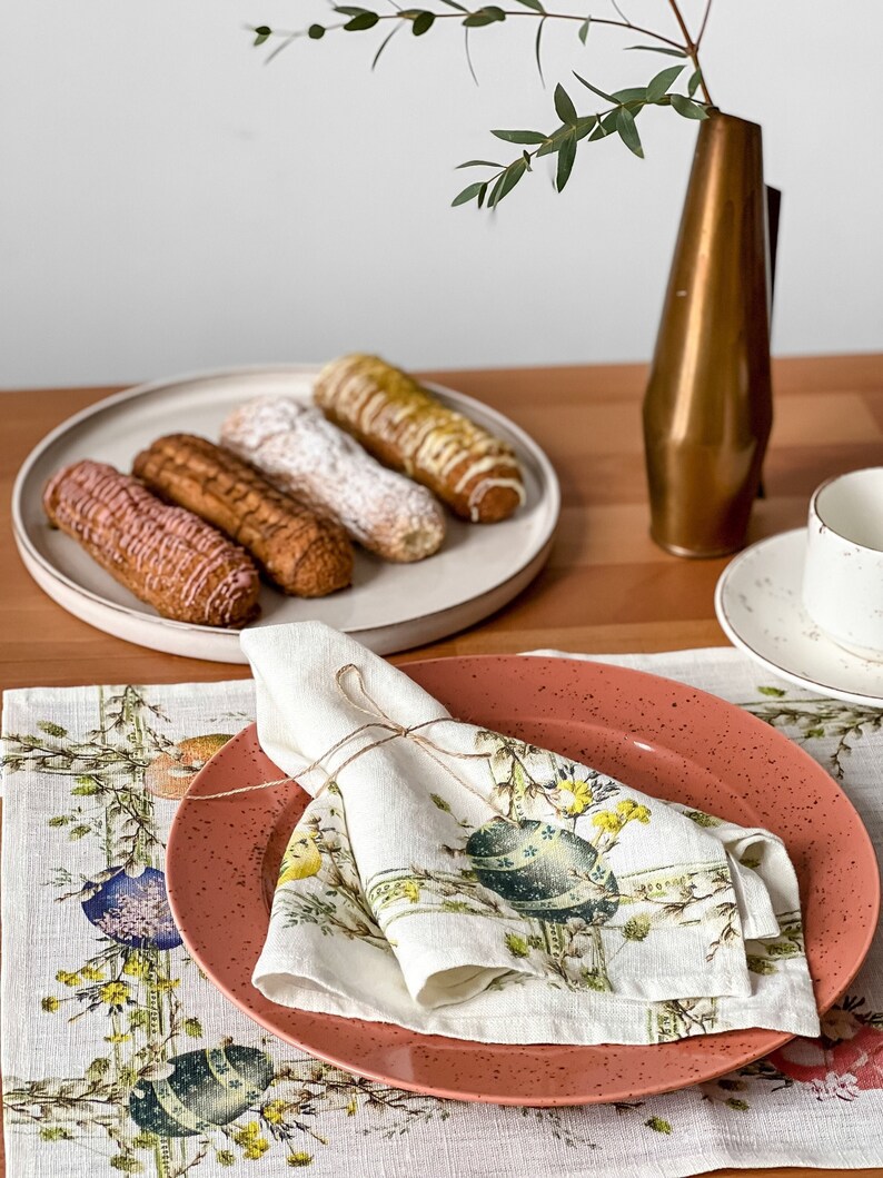 Easter Napkins Easter Wreath Easter Decor Easter Eggs | Etsy