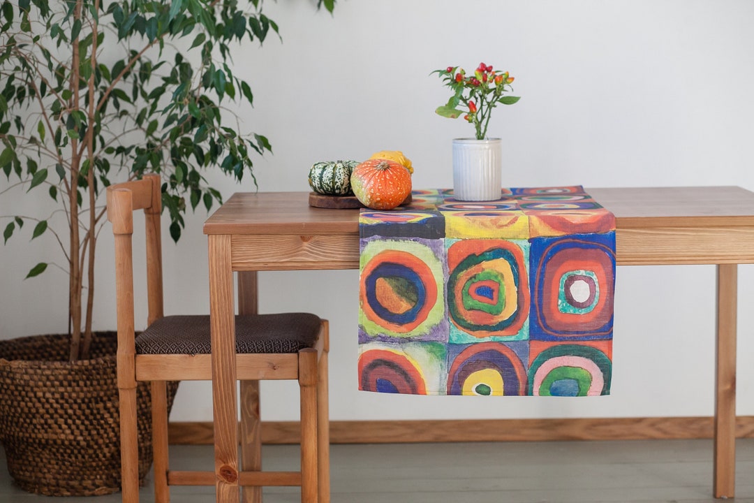 Table Runner, Wassily Kandinsky, Color Study: Squares With Concentric ...