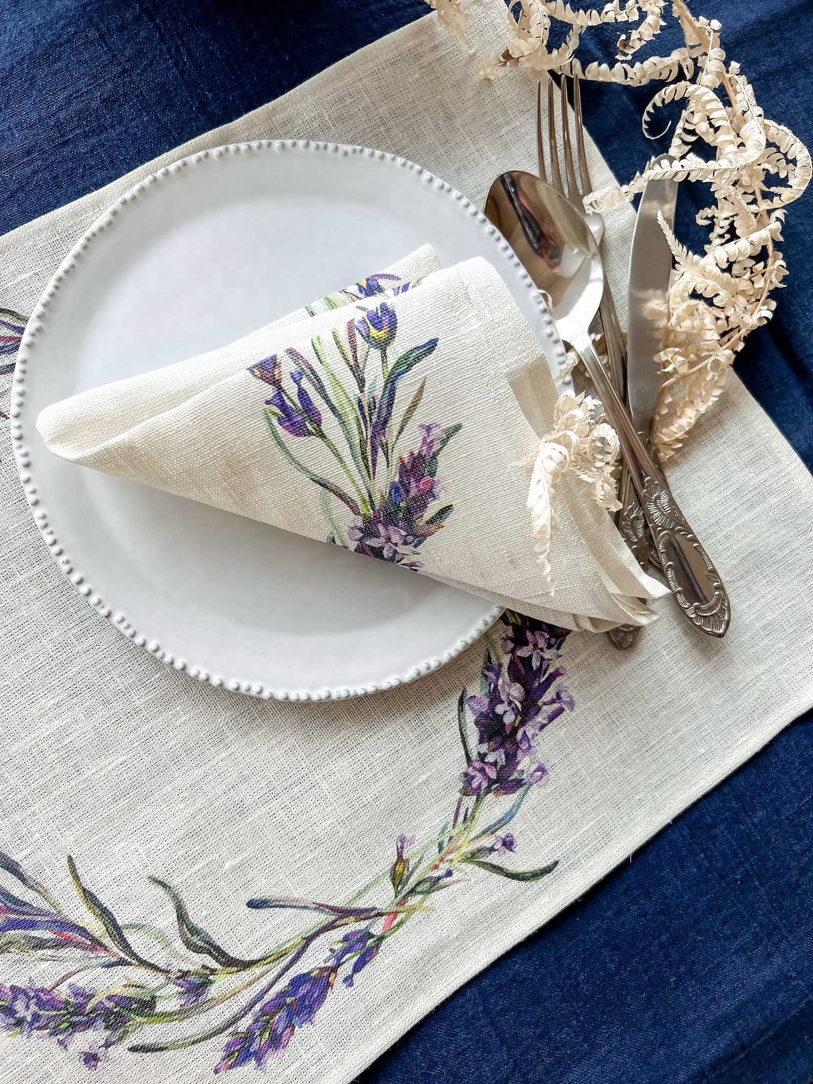 Napkins Set Lavandula Linen Napkins Lavenders Purple Linen | Etsy