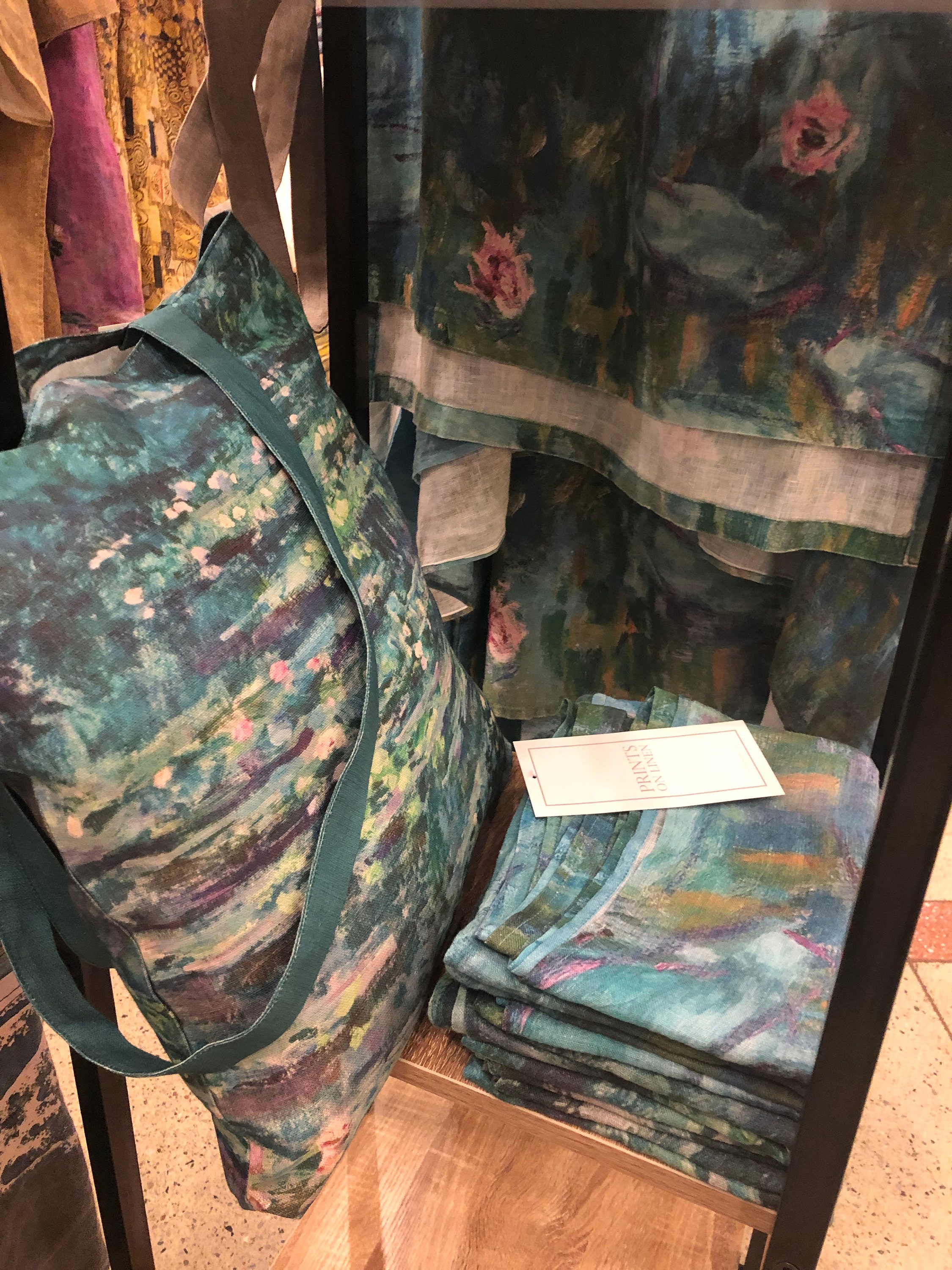 Claude Monet, tote bag, linen bag, water lilies, art print, birthday ...