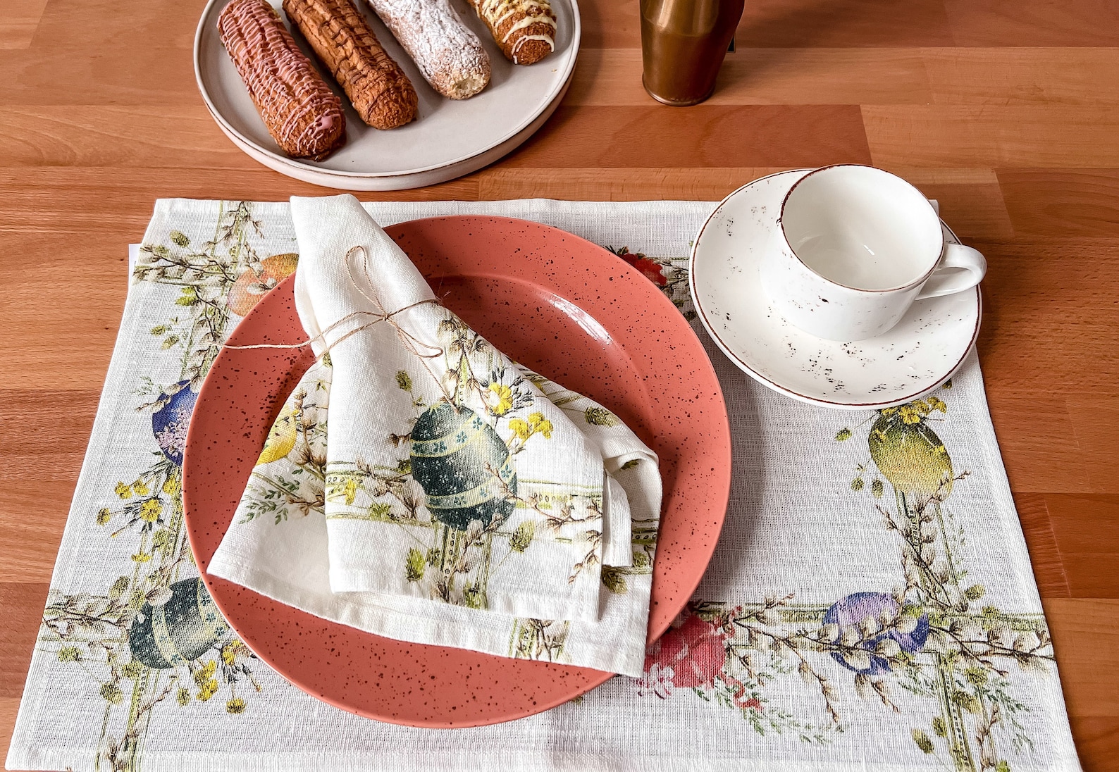 Easter Napkins Easter Wreath Easter Decor Easter Eggs - Etsy