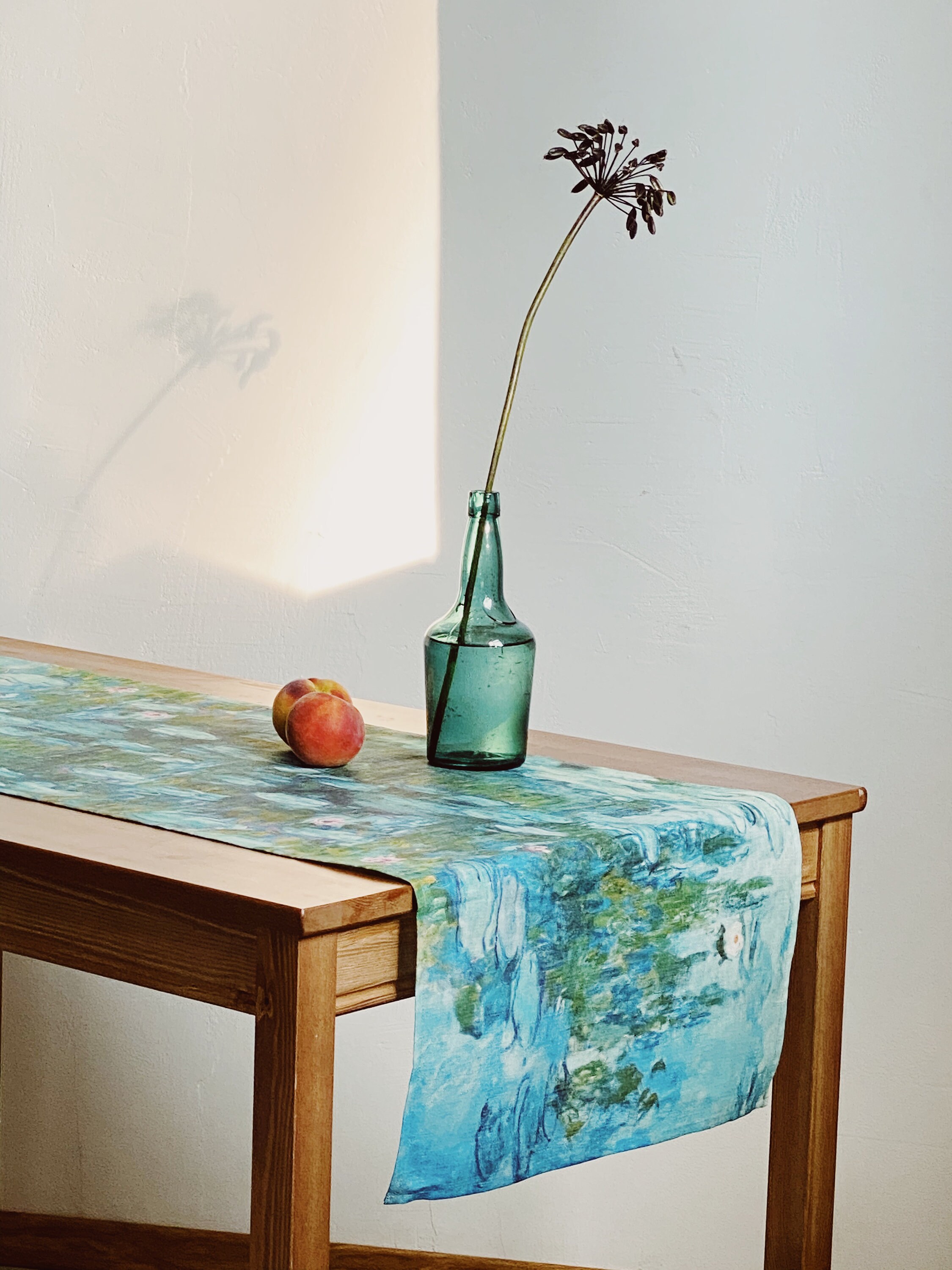 Linen Table Runner Claude Monet Water Lilies Table Linens Table Linen Table Runner Claude Monet Water Lilies Table Linens Table