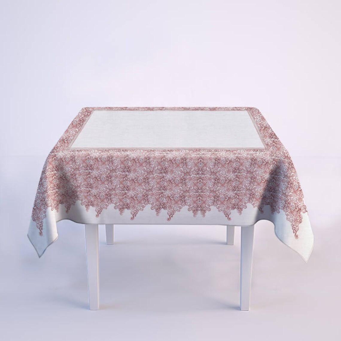 Linen tablecloth farmhouse decor red tablecloth rectangle | Etsy