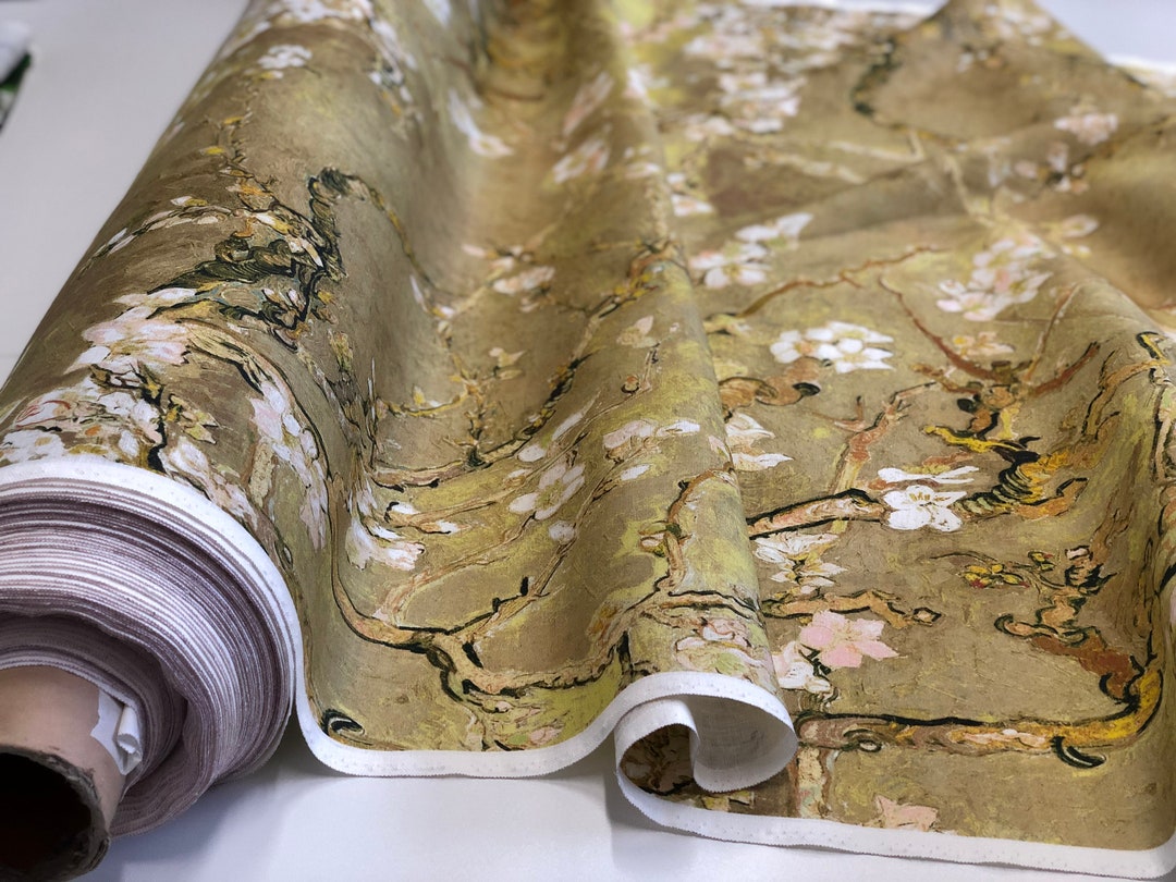 Camel, Gold Color Fabric, Vincent Van Gogh, Almond Blossom, Fabric by ...