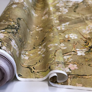 Camel, Gold Color Fabric, Vincent Van Gogh, Almond Blossom, Fabric by ...