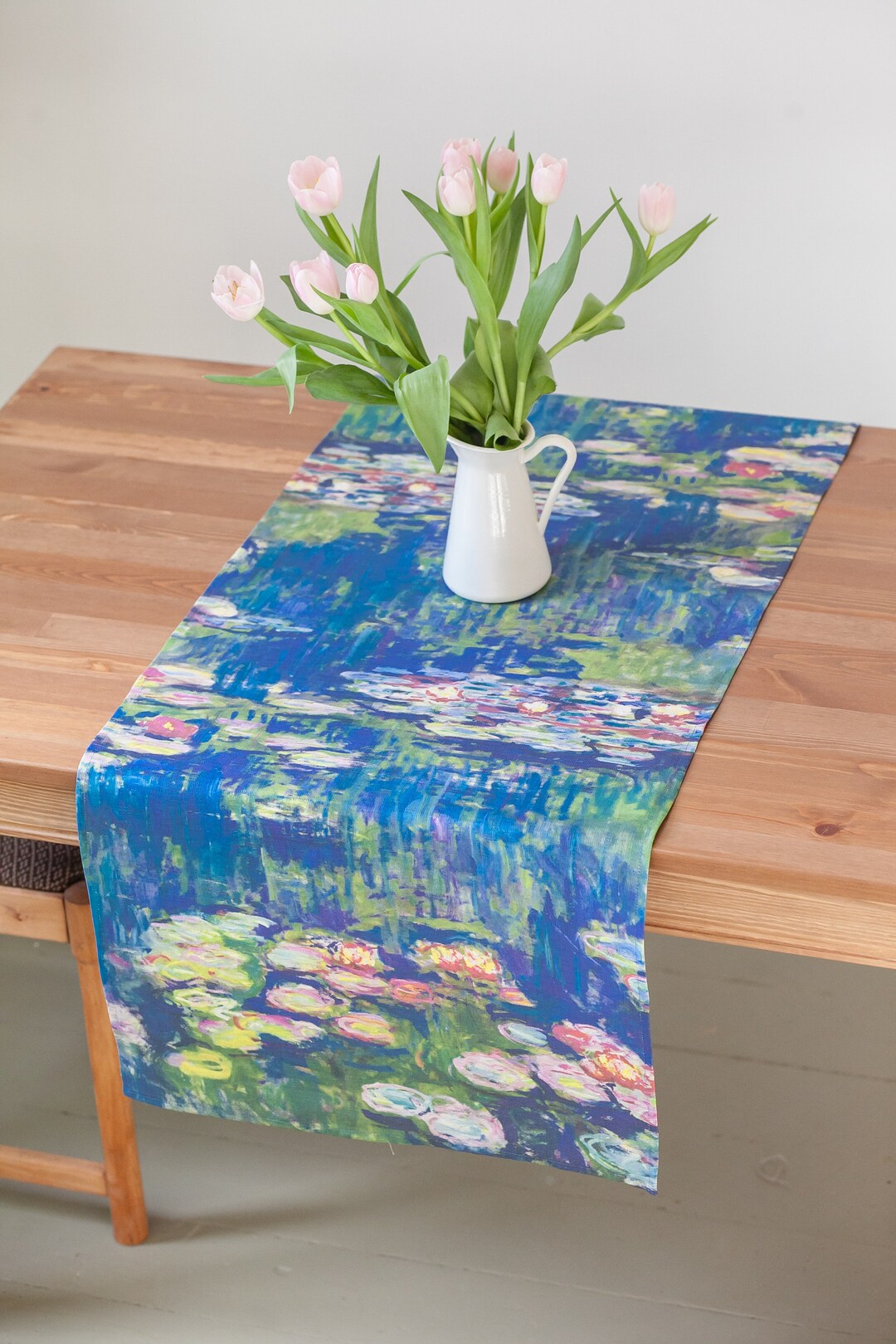 Claude Monet, Water Lilies, Table Runner, Natural Table Runner, Monet ...