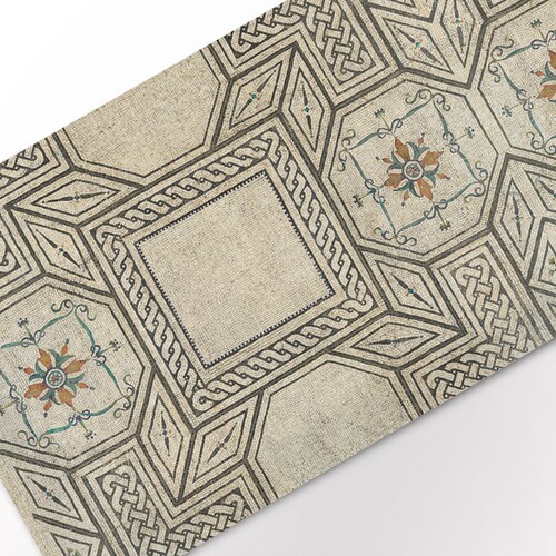 Table Runner Egyptian Mosaic Linen Table Runner Custom - Etsy