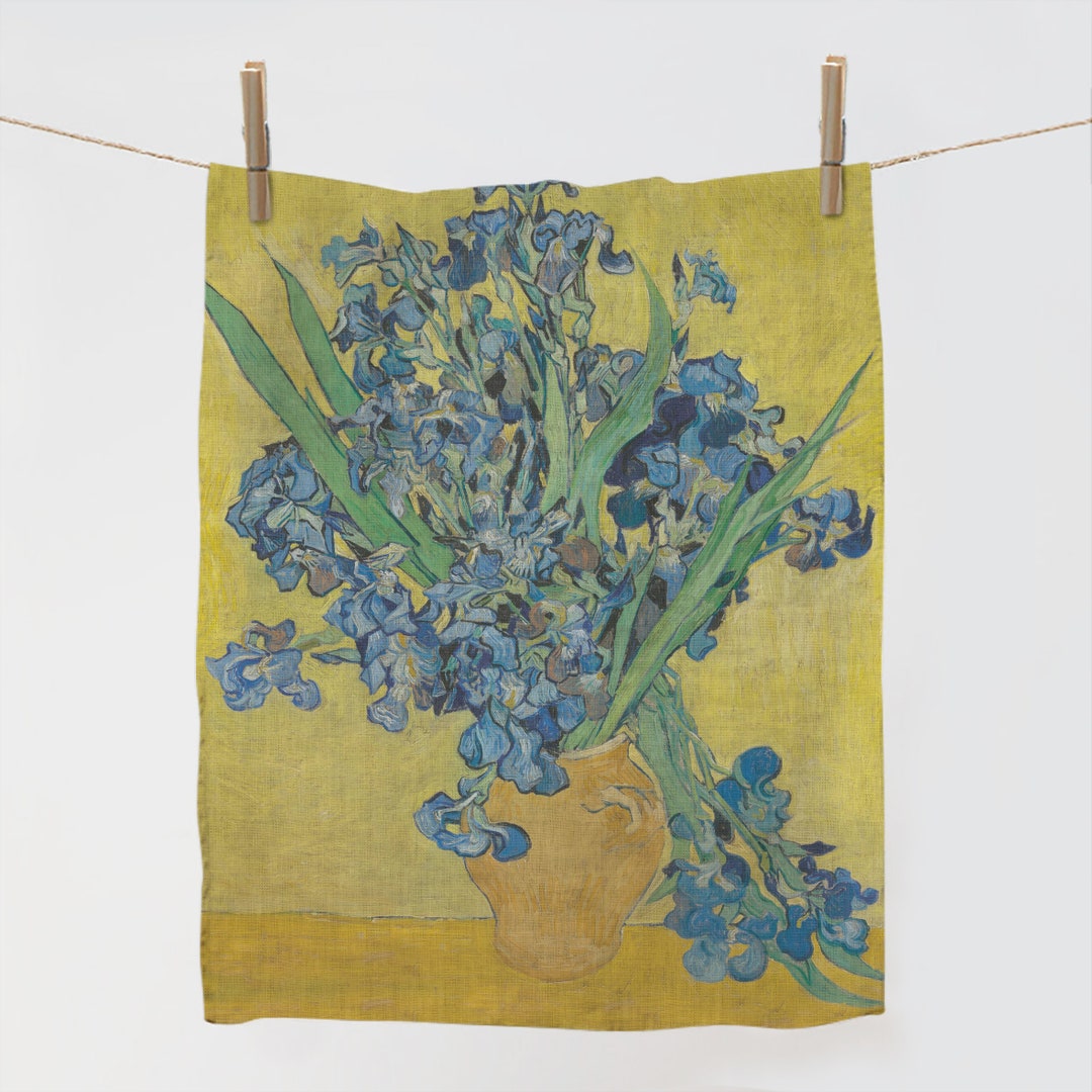 Kitchen Decor, Van Gogh, Linen Towel, Starry Night, 100% Linen, Van ...