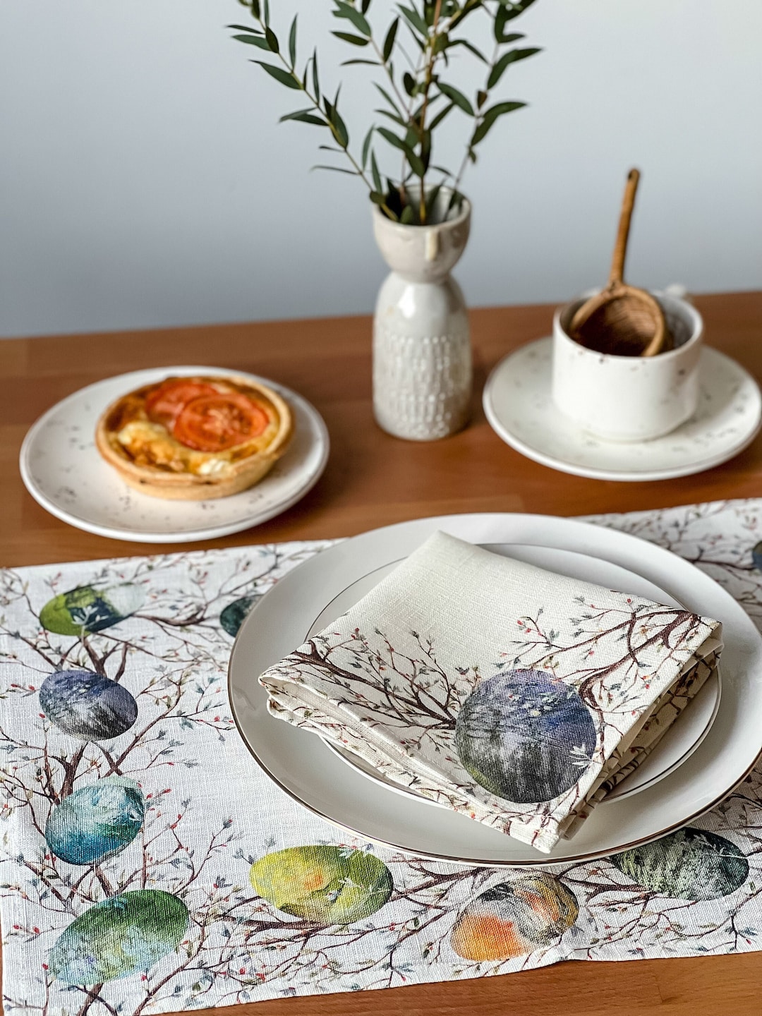 Easter Placemats, Claude Monet, Easter Eggs, Easter Linens, 100% Linen, Easter Decor, Linen ...