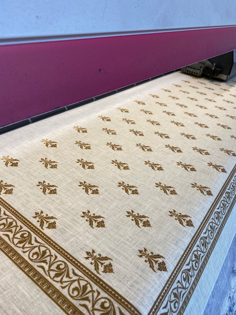 Table Runner Luxe Antique Pattern Linen Table Runner Light - Etsy