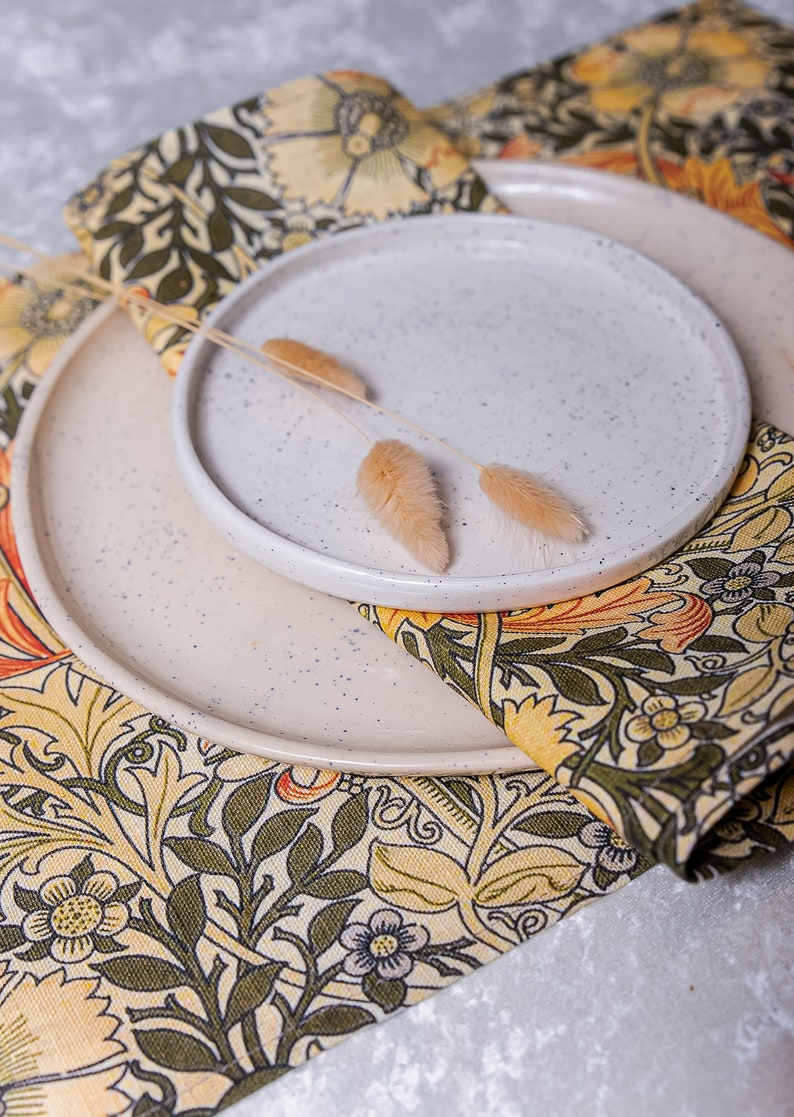 John Henry Dearle Linen Placemats, Floral Print Table Decor - Etsy