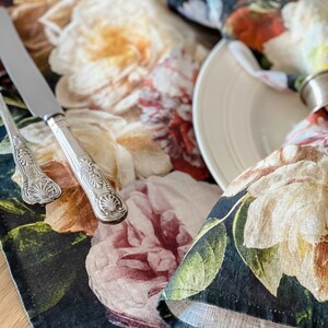 Linen Napkins, Still Life, Floral Napkins, Fabric Napkins, 100% Linen ...