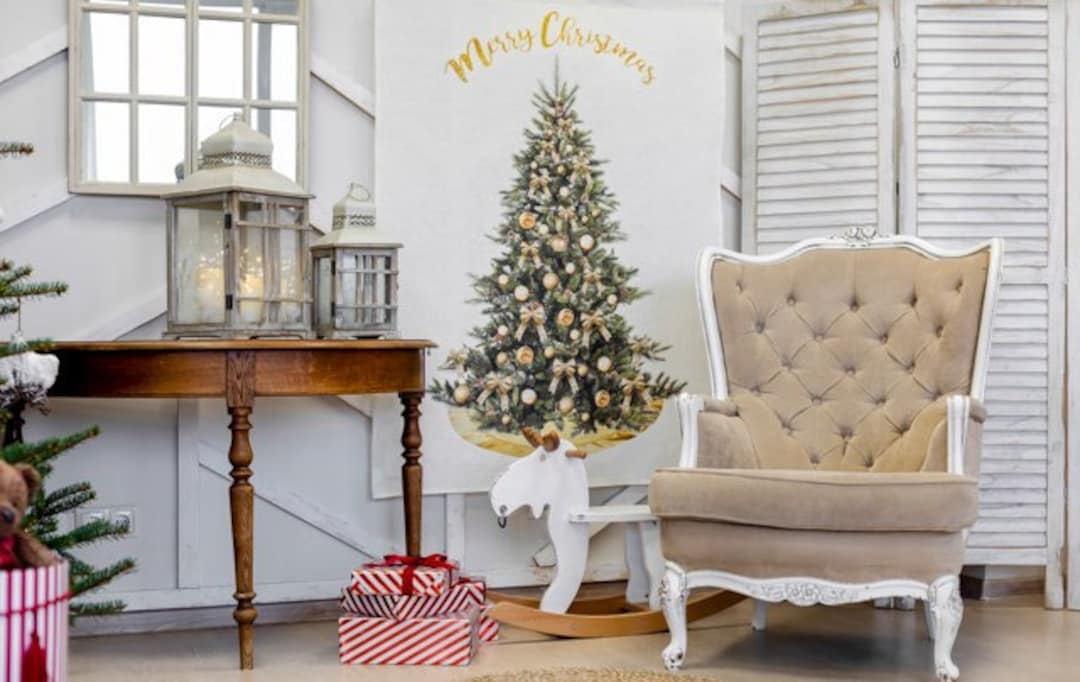 Tapestry, Merry Christmas, Tree Decor, Wall Tapestry, Wall Hanging, Fir ...