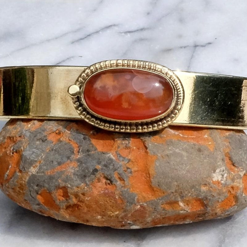 Carnelian Bangle - Etsy