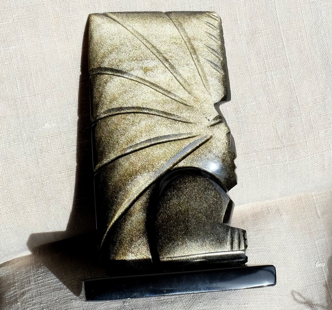 Golden Obsidian From Mexico Sculpture Golden Obsidian From the State of ...
