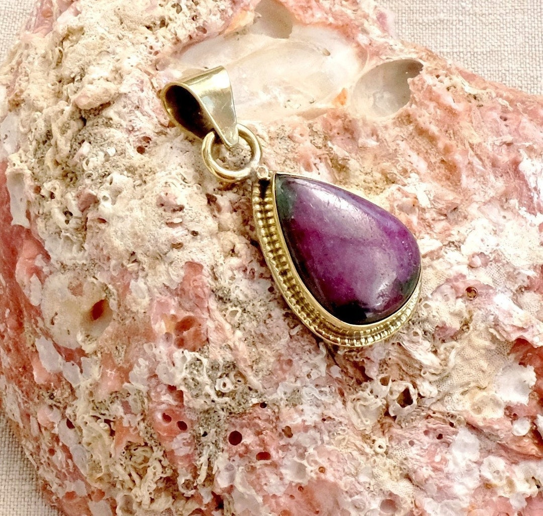 Ruby Root Pendant féligonde Ruby Root Jewelry - Etsy