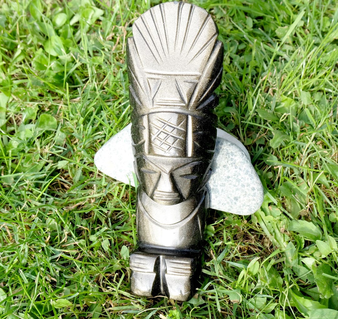 Golden Obsidian From Mexico Totem Sculpture Golden Obsidian From the ...