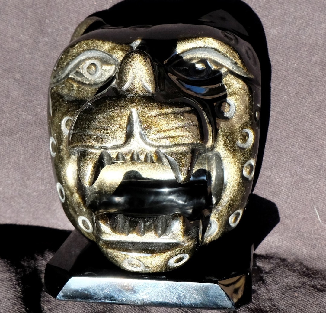 Golden Obsidian From Mexico Sculpture Golden Obsidian From the State of ...