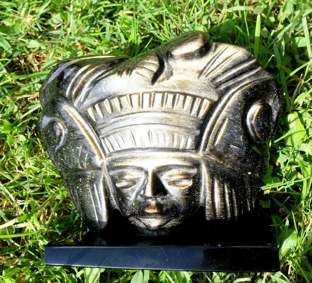 Golden Obsidian From Mexico Sculpture Golden Obsidian From the State of ...