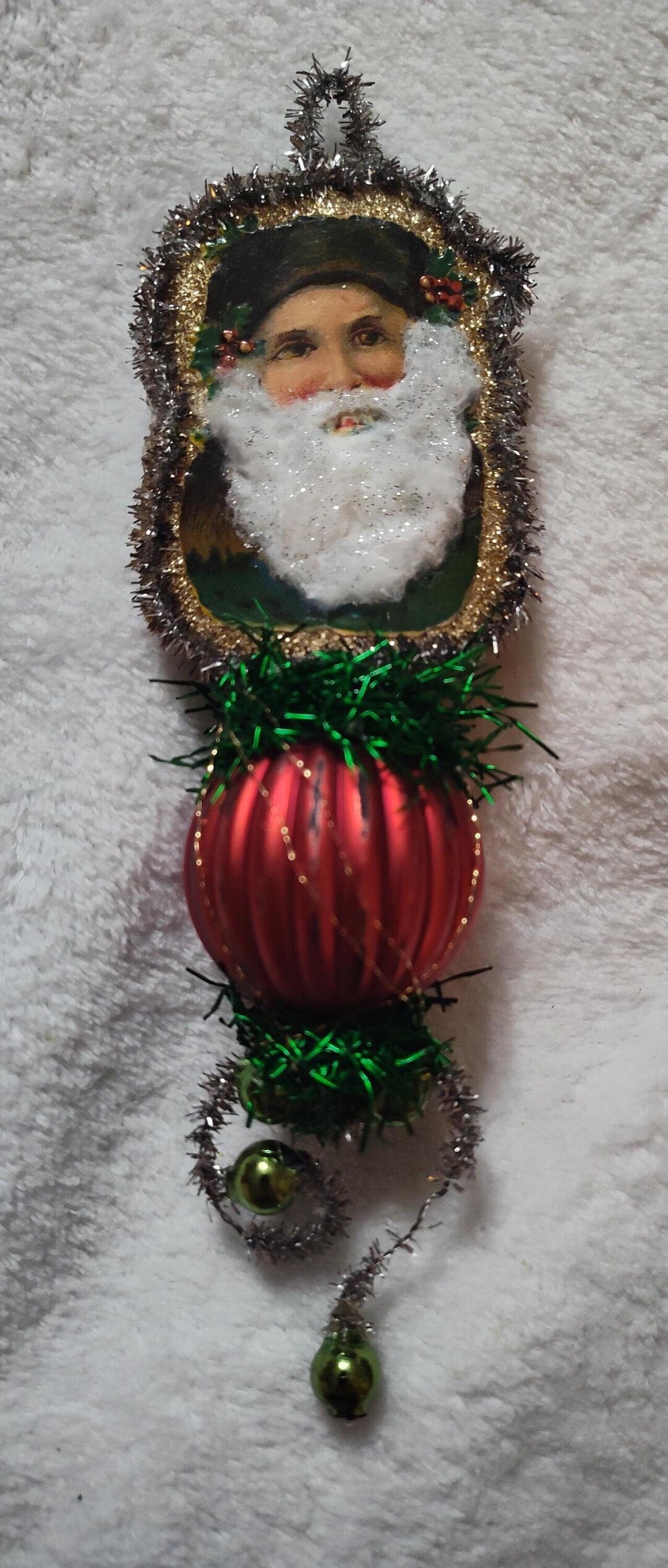 Victorian Dresden Santa Christmas Ornament - Etsy